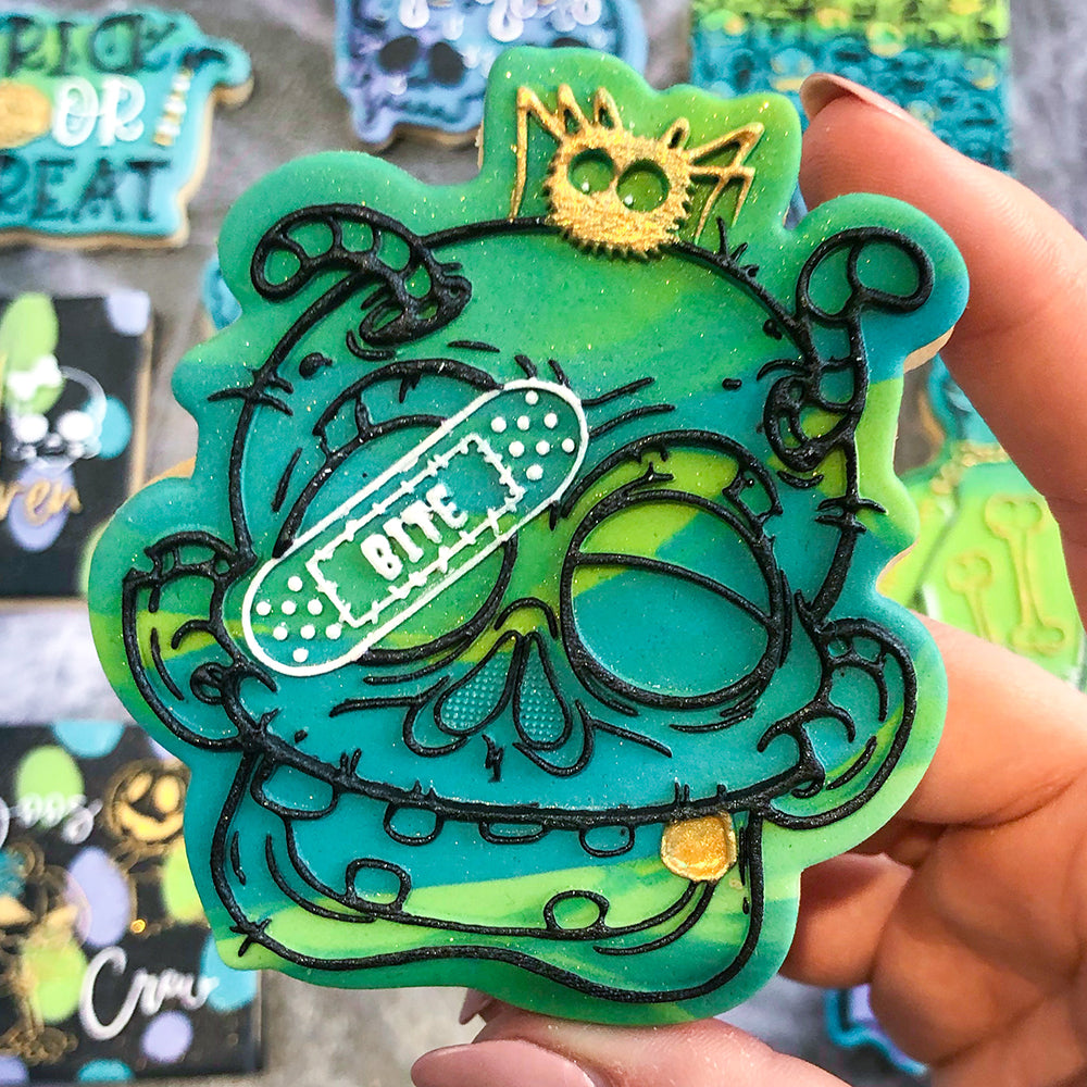Zombie Head Cookie Embosser – Print Fella